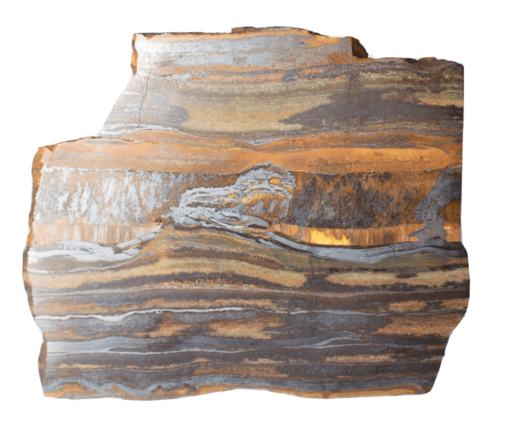 Polished Western Australian Tiger Eye Hematite Chert Slice Free Stand ...