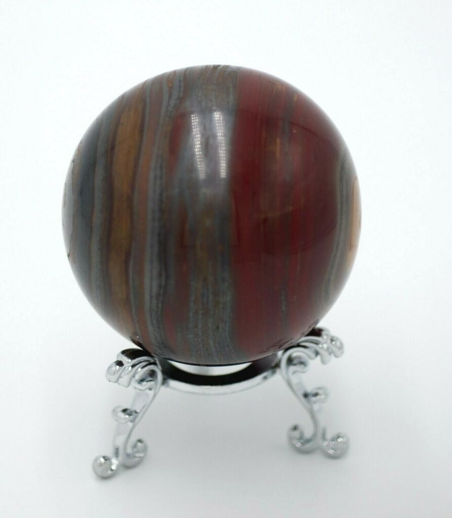 Western Australian Polished Jasper Banded Iron 64mm Rock Stone Sphere ...
