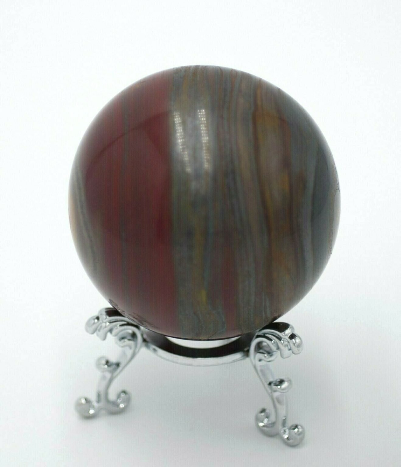 Western Australian Polished Jasper Banded Iron 64mm Rock Stone Sphere ...