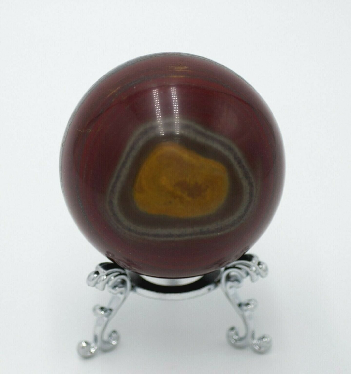 Western Australian Polished Jasper Banded Iron 64mm Rock Stone Sphere ...