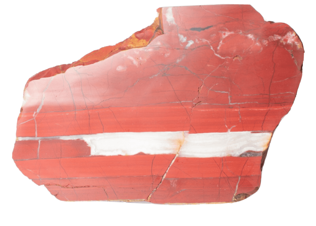 Polished Western Australian Marble Bar Chert Jasper Slice Free Stand ...