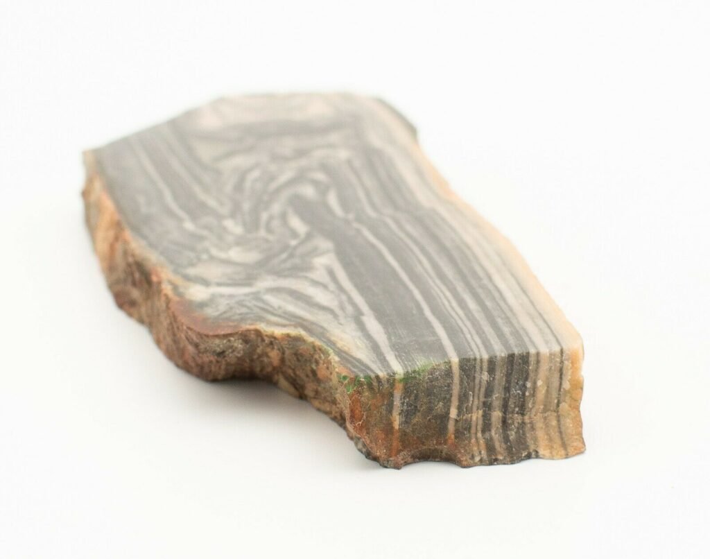 Polished Western Australian Banded Chert Jasper Slice With Free Stand ...