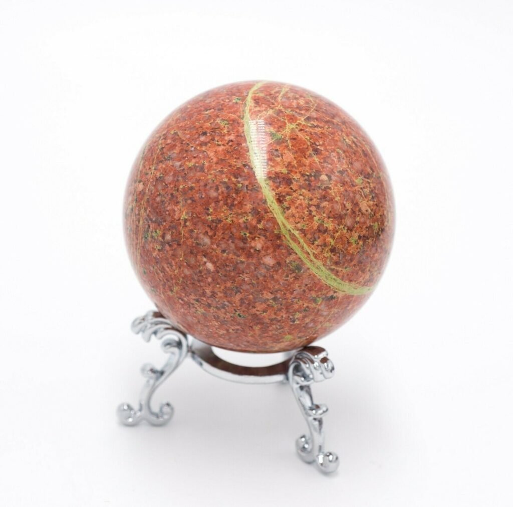 Western Australian Polished Epidotized Rhyolite 65mm Rock Sphere ...