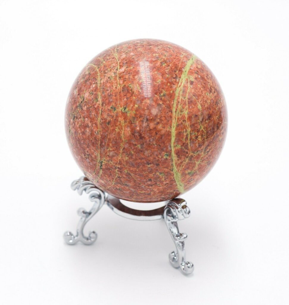 Western Australian Polished Epidotized Rhyolite 65mm Rock Sphere ...