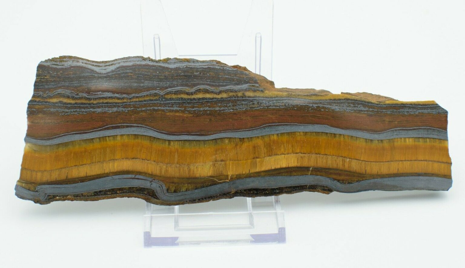 Polished Western Australian Tiger Eye Hematite Jasper Slice With Free ...