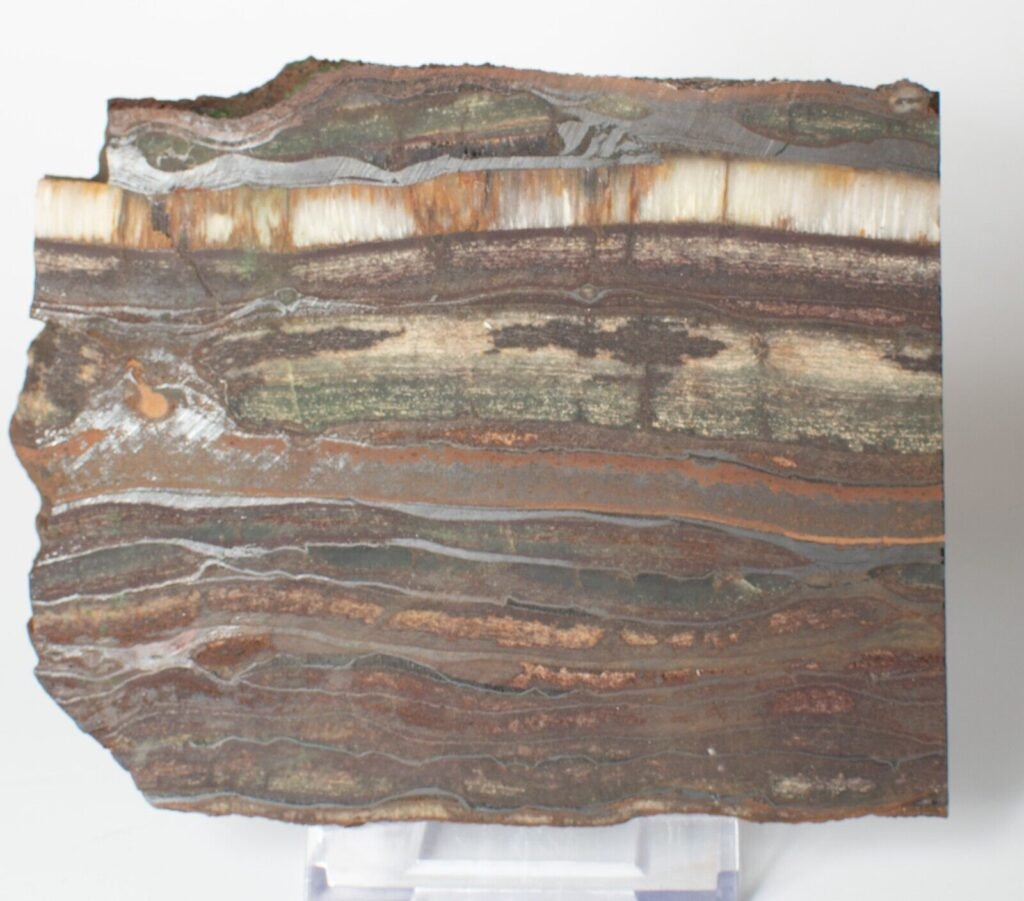 Polished Western Australian Banded Iron Jasper Chrysotile Slice Stone ...