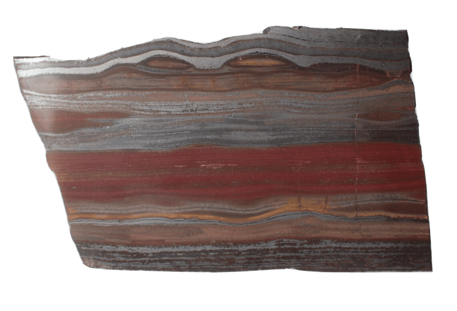 Polished Western Australian Banded Iron Jasper Slice Stone Slab Pilbara ...
