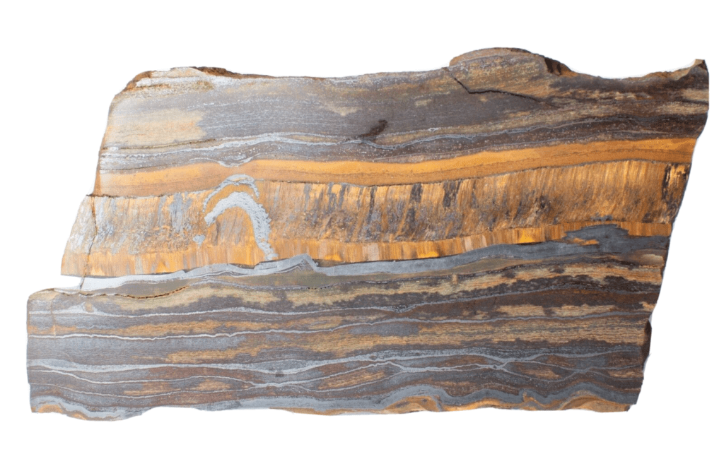 Polished Western Australian Tiger Eye Hematite Chert Slice Free Stand ...