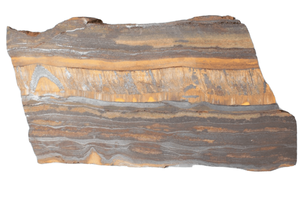 Polished Western Australian Tiger Eye Hematite Chert Slice Free Stand ...