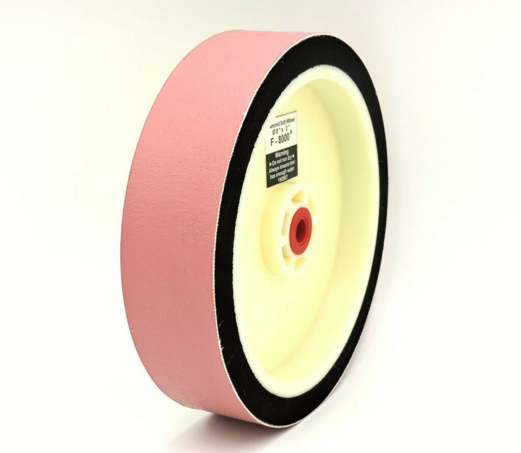 Premium Quality Diamond Resin Soft Wheel 8000 grit 8" x 2" Lapidary ...