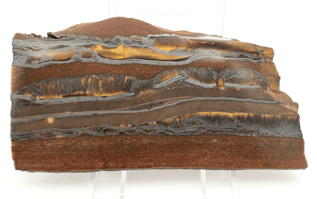 Polished Western Australian Tiger Eye Hematite Chert Slice With Free ...